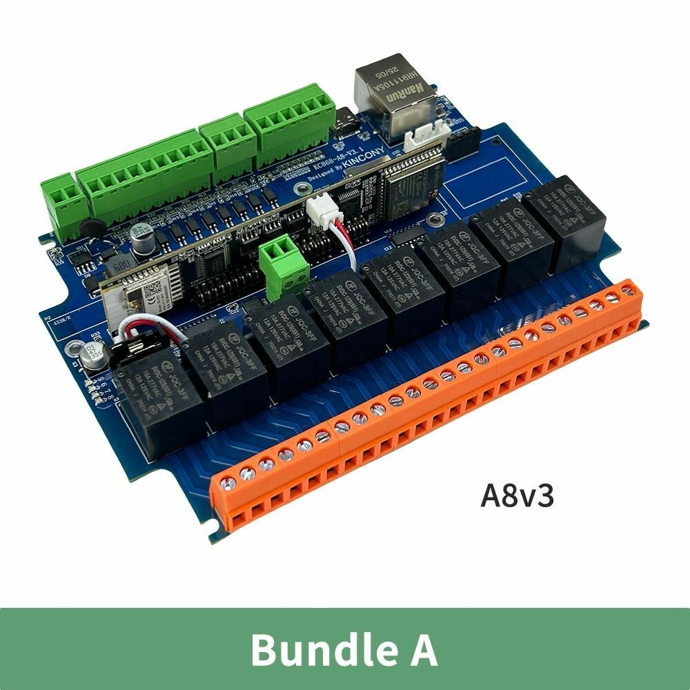 Бестселлер KinCony KC868A8v3, 8канальный релейный модуль ESP32S3