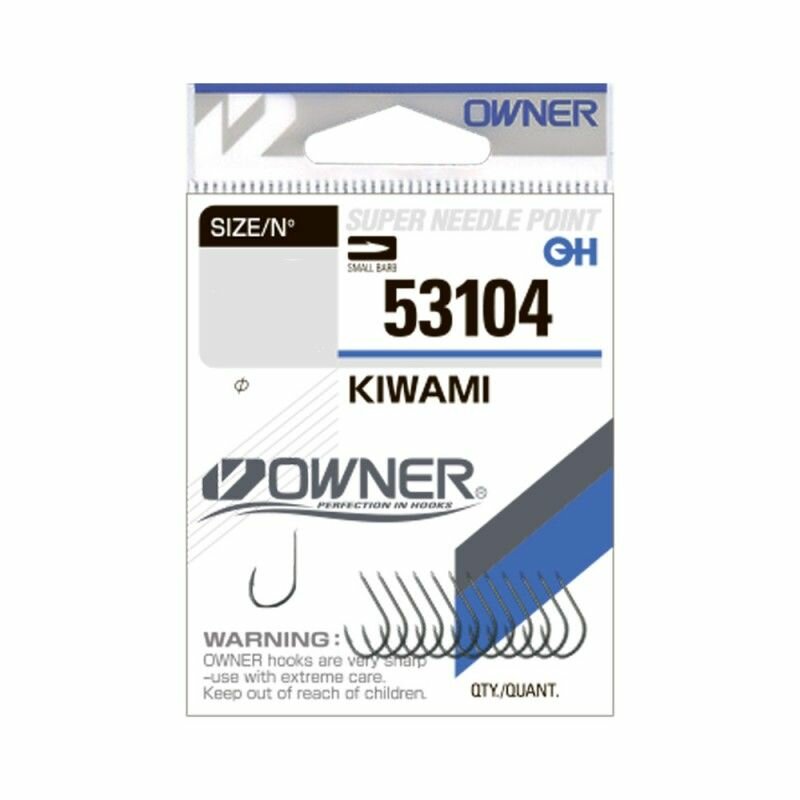 Крючки Owner Kiwami Green №8, для поплавочной рыбалки, 11 штук