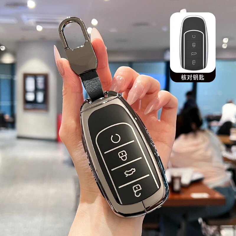 Чехол для автомобильного ключа, для Chery Tiggo 8 Pro и 8Plus New 5 Plus 7pro omoda 5, black.