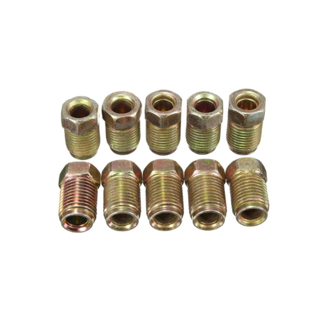 Фитинг Тормозной Магистрали M10 Универсальный Высокопрочный Надежный Соединитель Автомобильной Тормозной Системы для Тормозных Трубок диаметром 3/16 дюйма