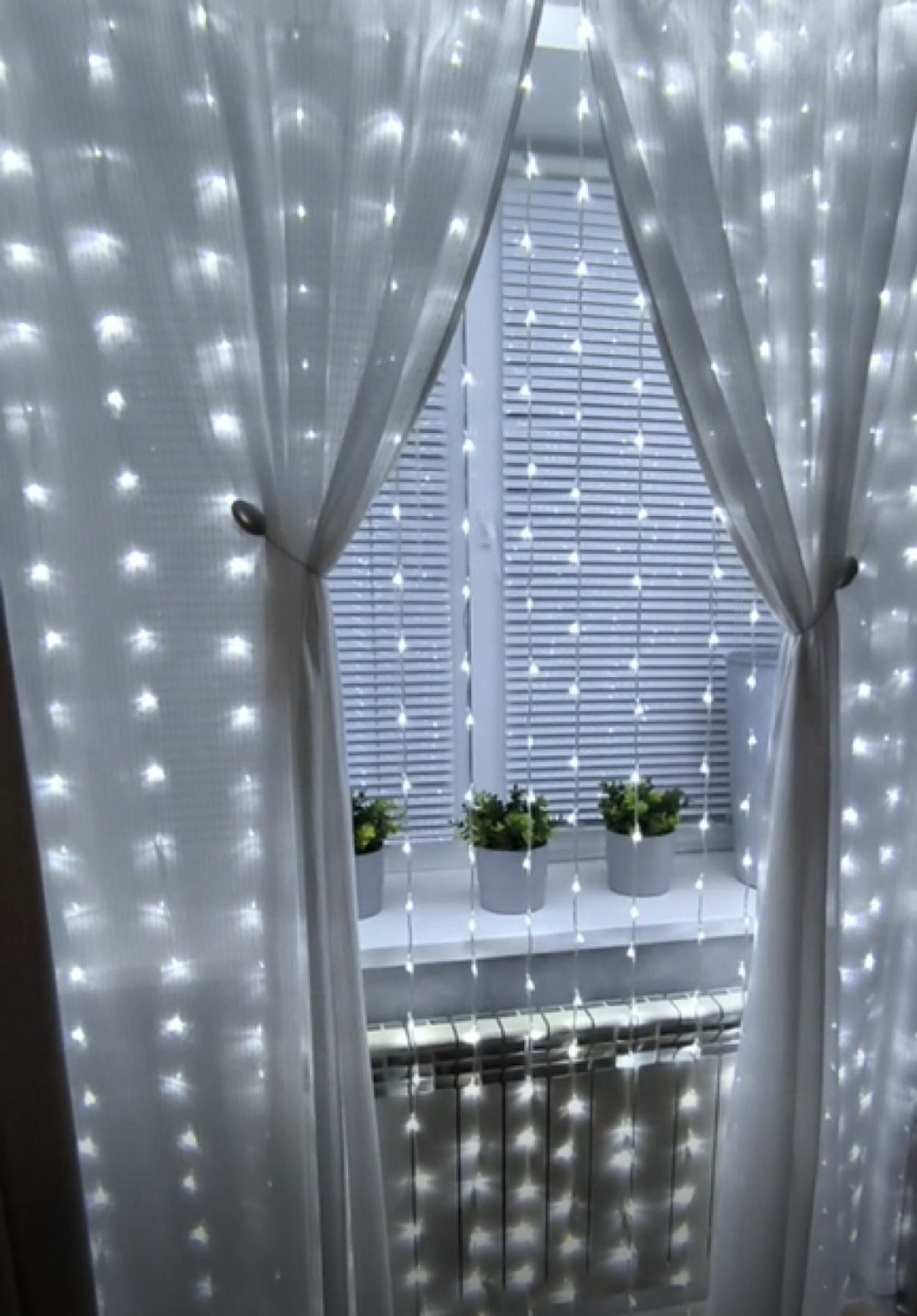 Гирлянда "Водопад", 960 LED ламп, 7 режимов освещения, белый свет