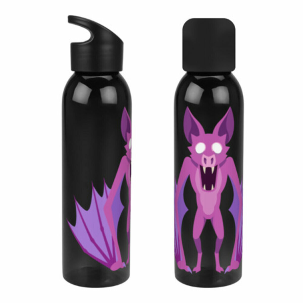 Бутылка для воды «99 ночей в лесу Летучая мышь игрушка» (черный)