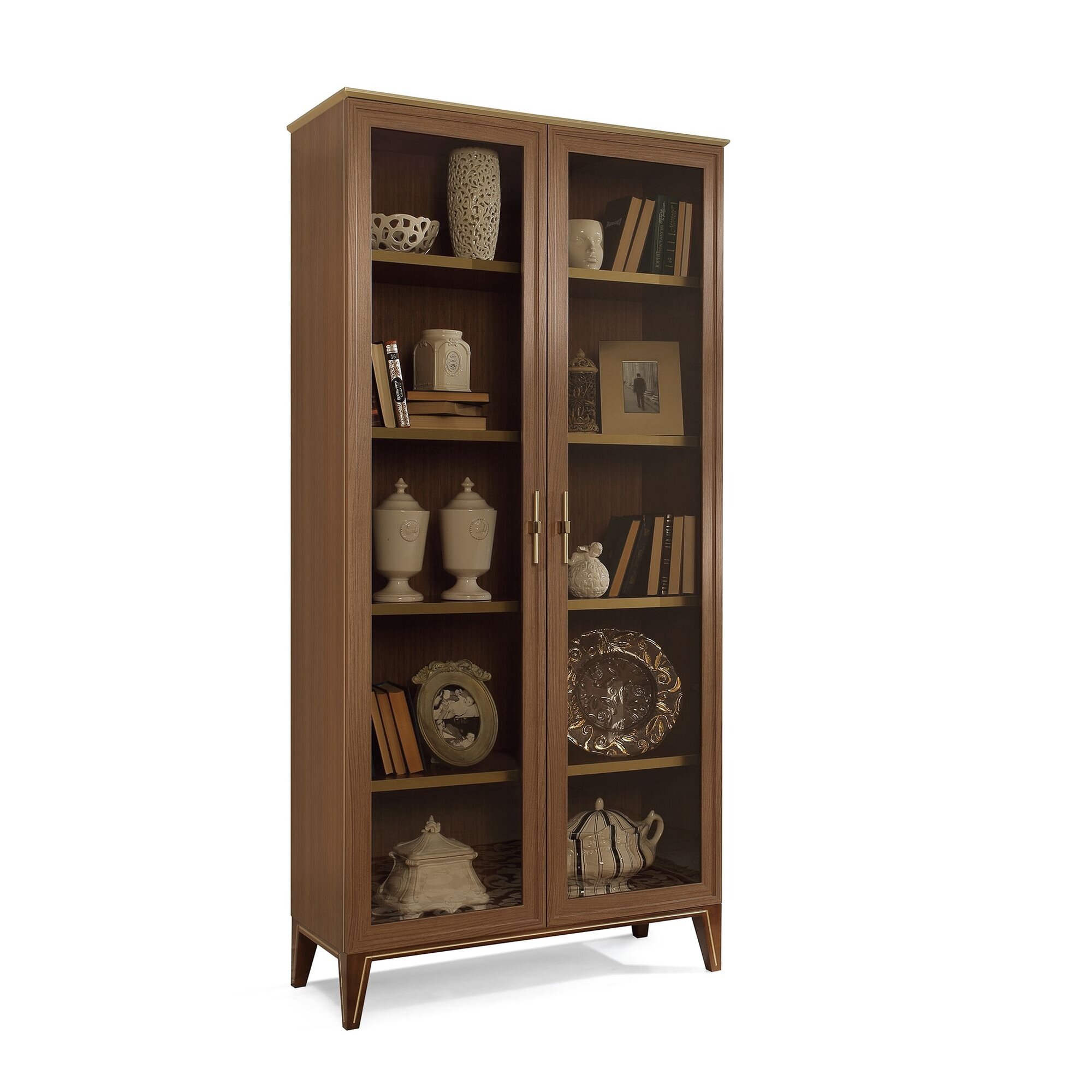 Библиотека Dana Palmari P3230, 2 двери, полки 4 шт, дсп, Орех