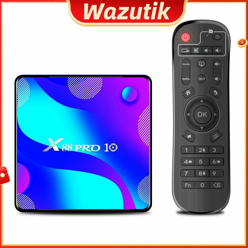 Смарт ТВ приставка X88 PRO 10, 4GB/32GB, для фильмов и игр в 4K