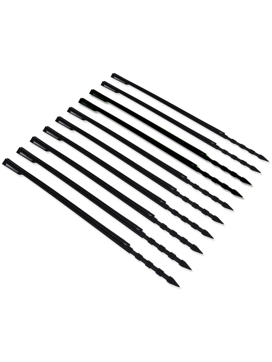 Колышек, h - 40 см, набор 10 шт, чёрный, Greengo