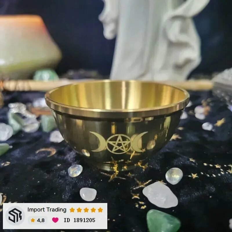 Ритуальная чаша "Викка" латунь (5,5*3.5 см.)，（Рекомендуемые качественные продукты）