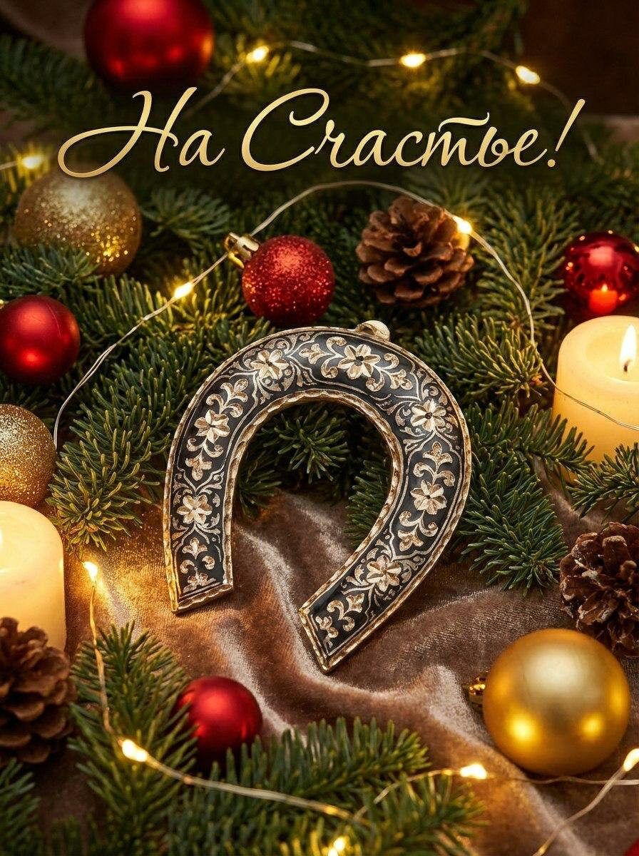 Подкова из серебра 875 пробы. П805