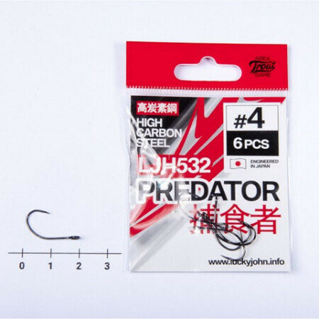 Крючок LUCKY JOHN PREDATOR 532 (Размер # 2; 6шт )