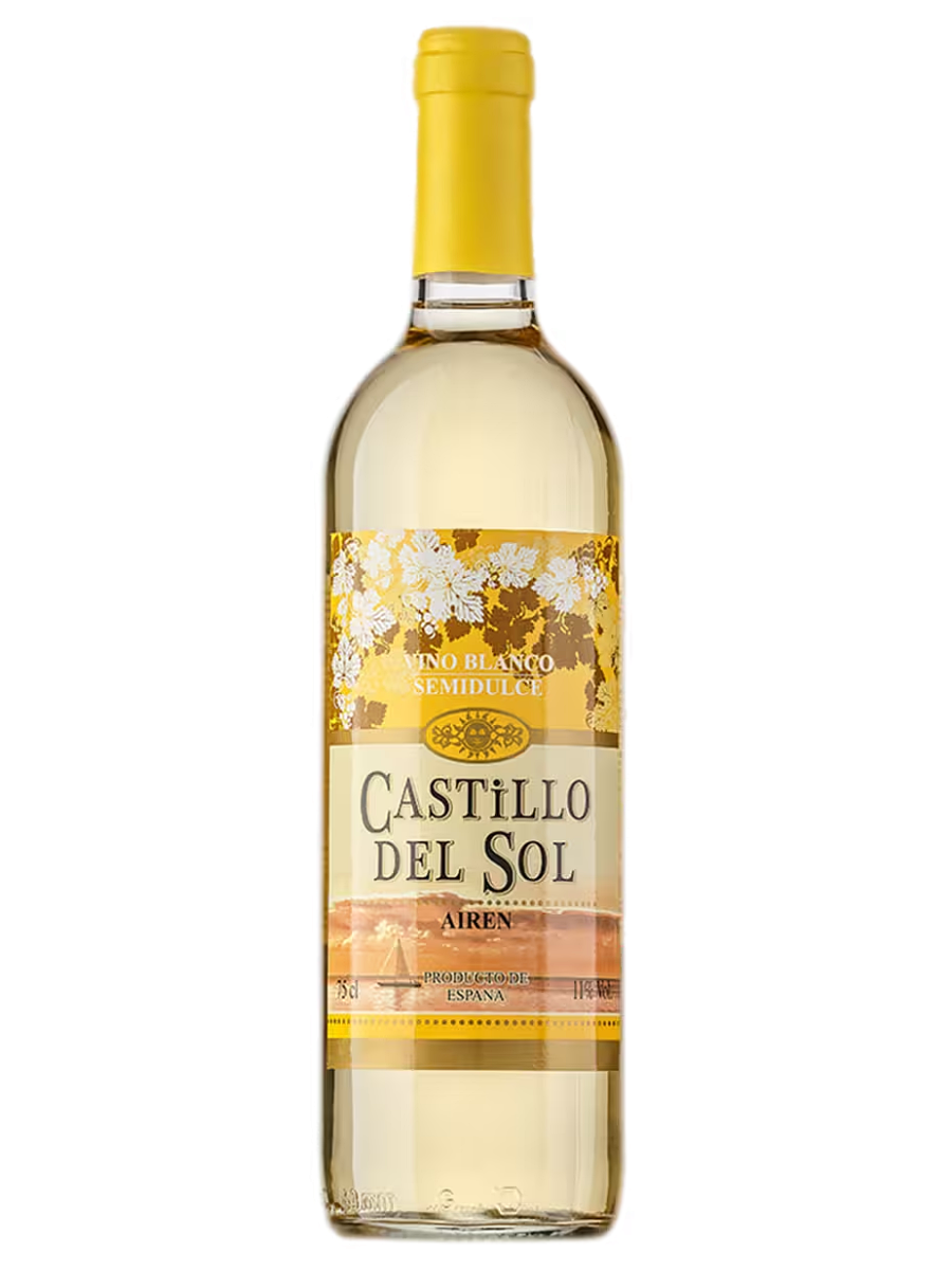 Вино Castillo del Sol, белое, полусладкое, 0,75 л, 10,5%, Испания