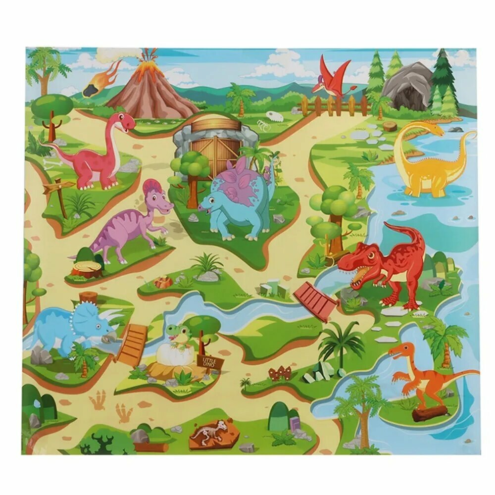 Коврик для игр с дорожной разметкой для детей, нетканый материал, 80x70 см, много тематических карт парковки