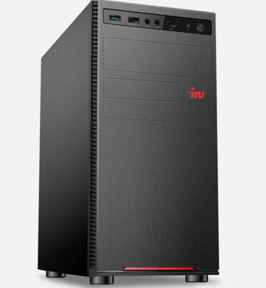 Рабочая станция, ПК Iru Plano 320A5SE MT Ryzen 5 3400G/16GB/SSD256Gb Rgr/Dos/black (Rus)