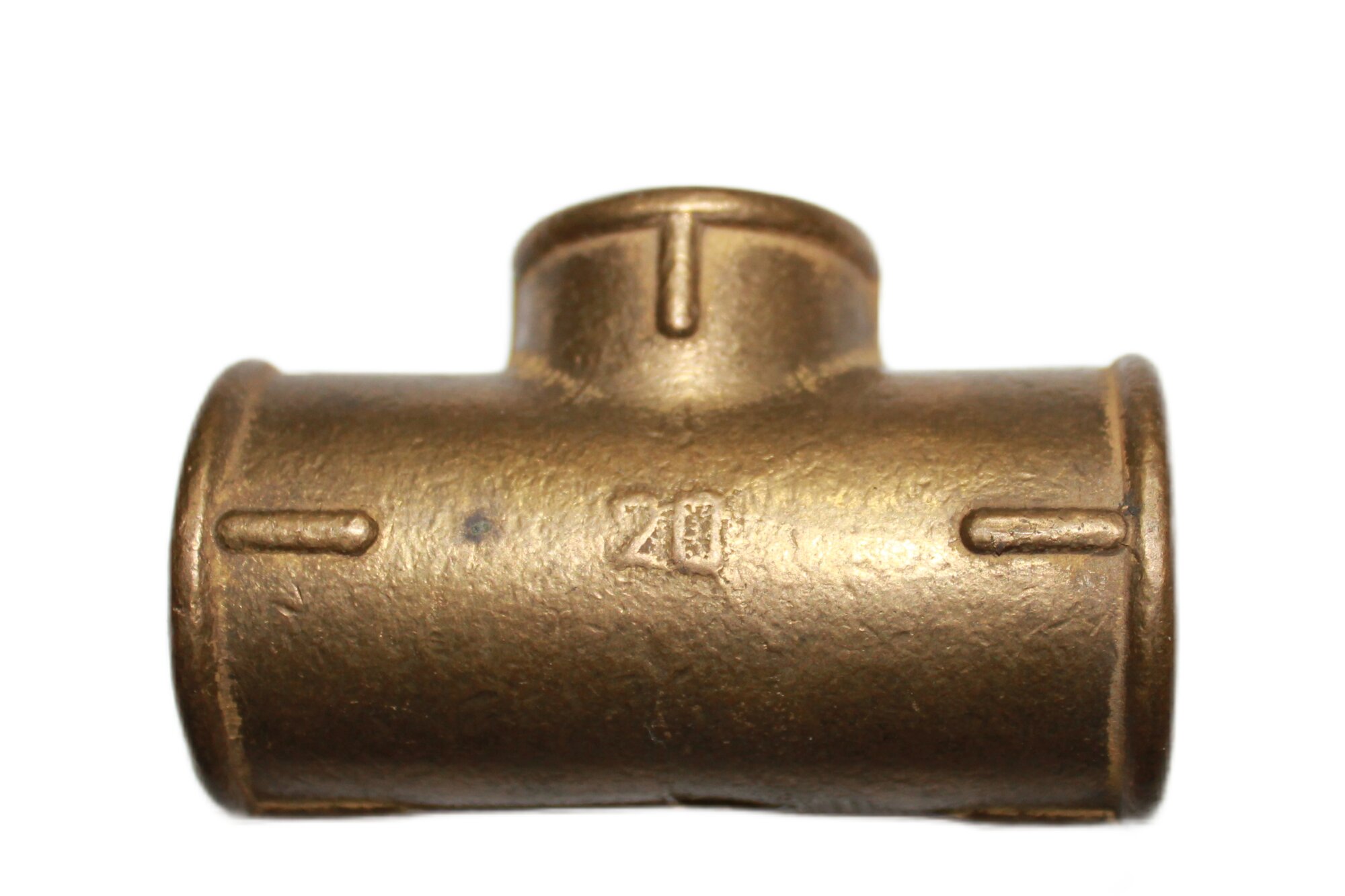 Тройник 20-15-20 латунный переходной 3/4"х1/2"х3/4 ВР