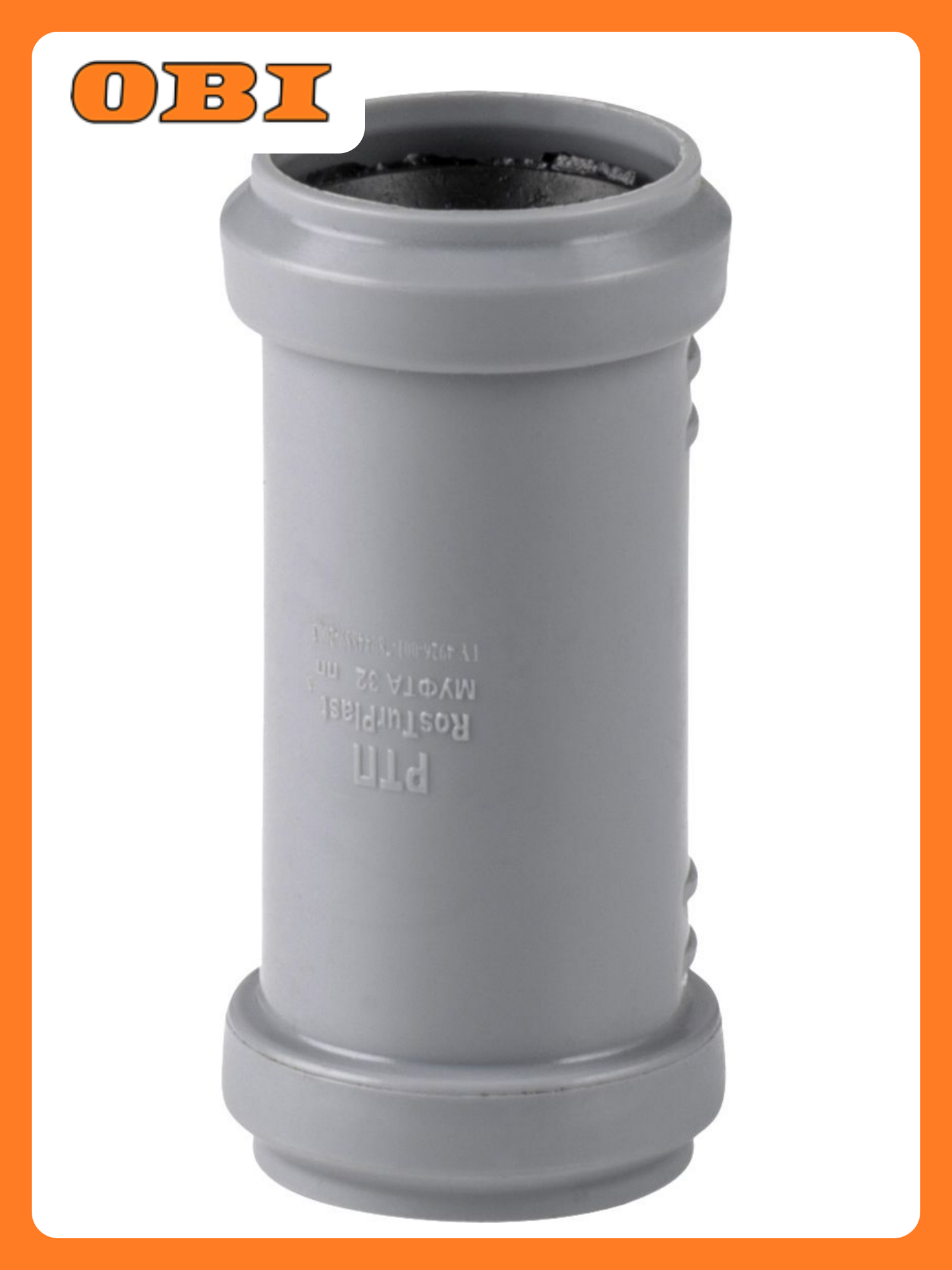 Муфта соединительная (с перегородкой) ВК ПП 32, серый, RTP