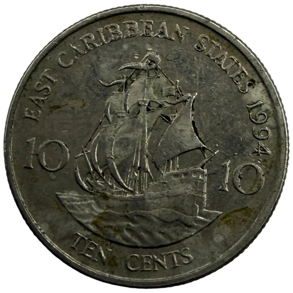 Восточные Карибские Штаты (Карибы) 10 центов 1994 г.