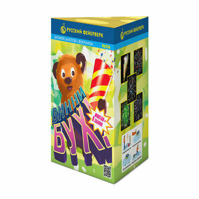 Фонтаны Русский фейерверк Винни - Бух 9 зарядов