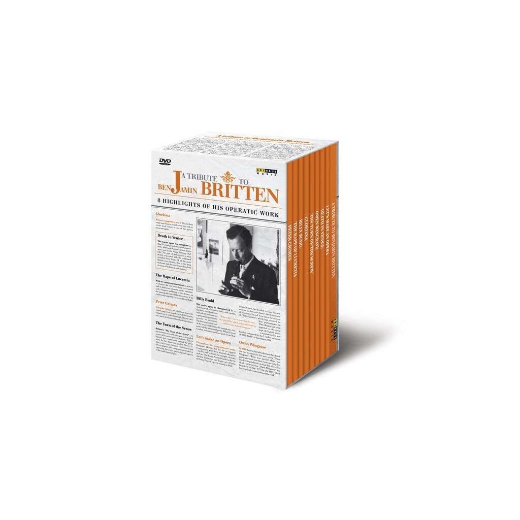 Диск Benjamin Britten (1913-1976) - A Tribute to Benjamin Britten - 8 Opern auf DVD (8 DVD)