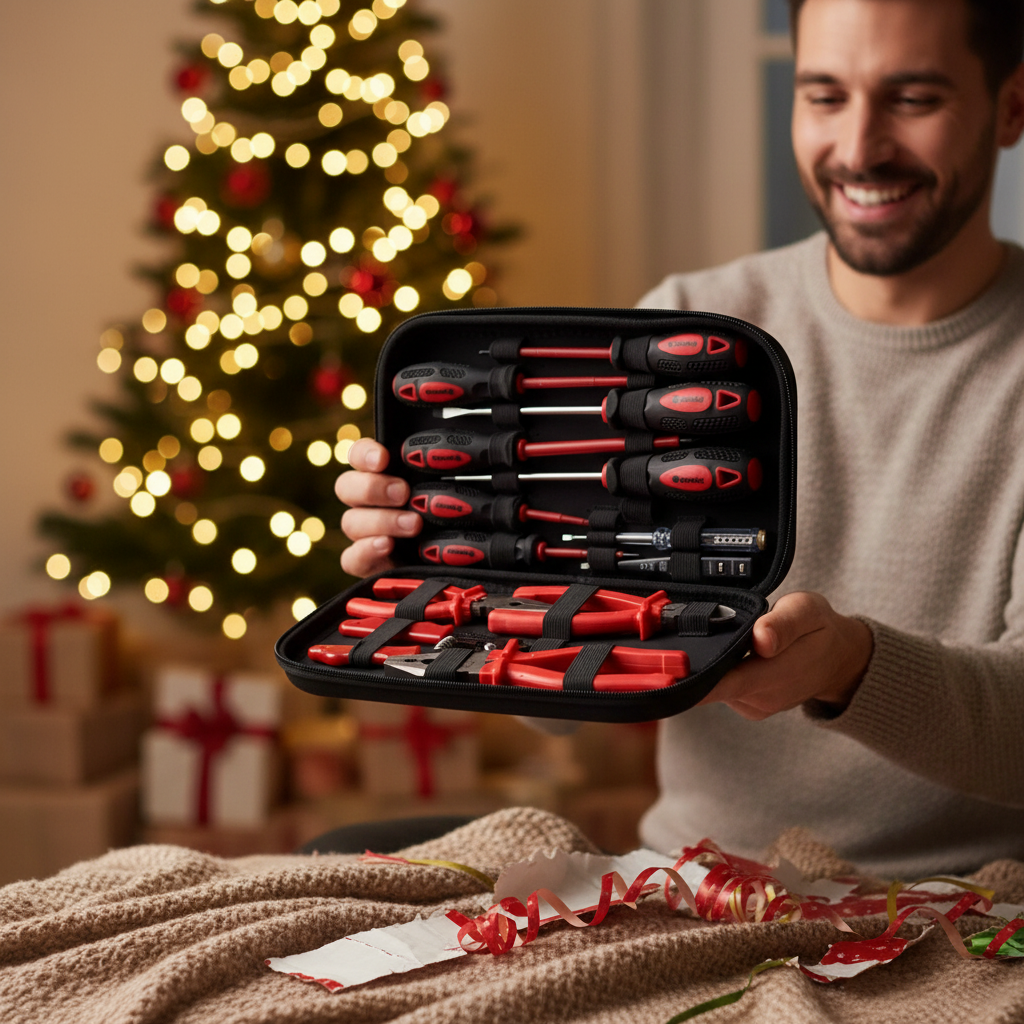 Набор инструментов ермак, 13 предметов, для дома, ремонта, автомобиля, в кейсе