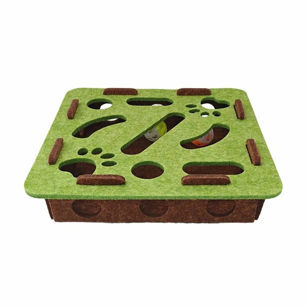 Лабиринт-игрушка для кошек, из фетра, 3 шарика в комплекте