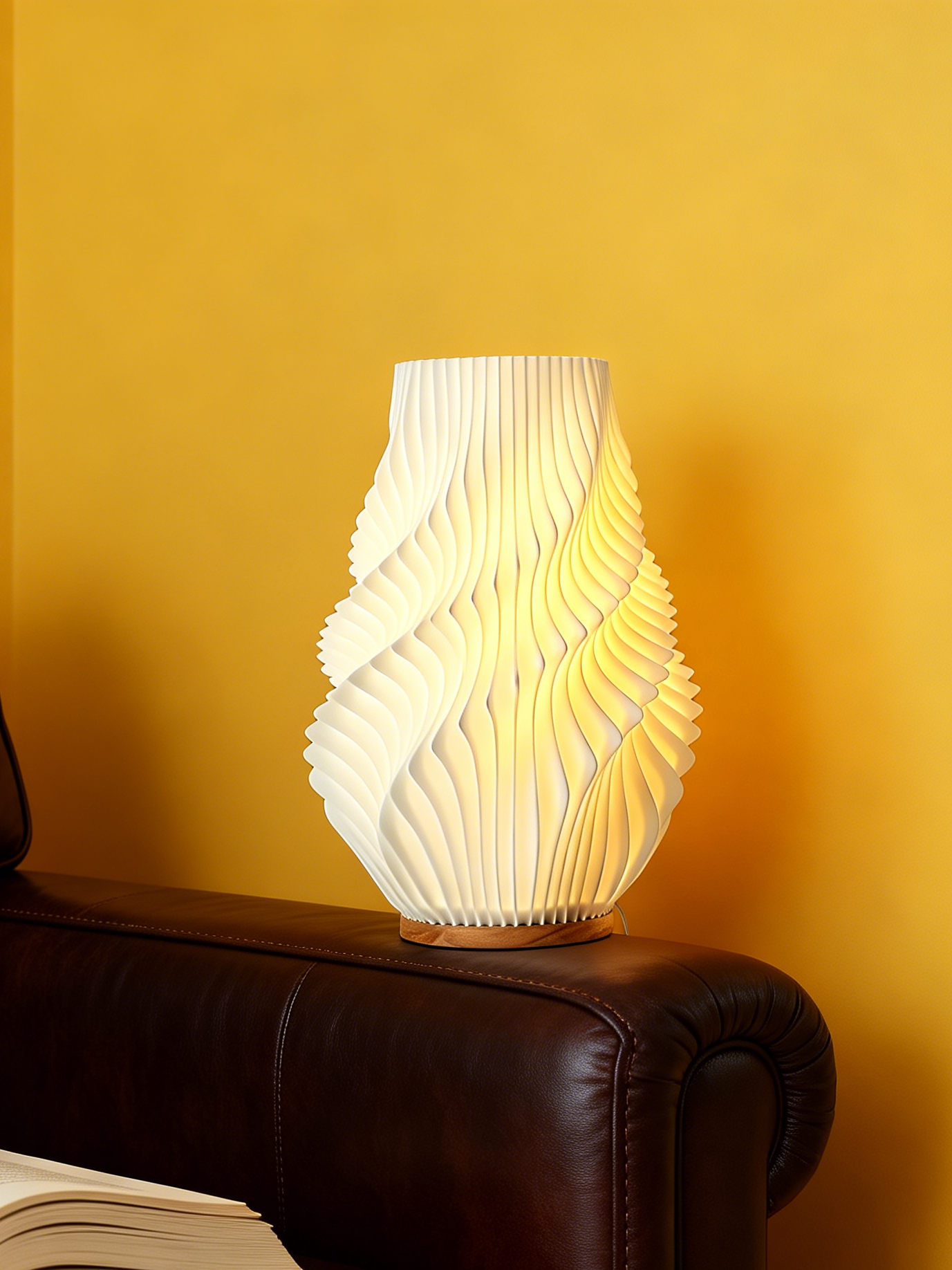 3D настольная лампа | Питание от USB | Мягкий тёплый LED | Эко-композит ABS+PLA | Настольная лампа «Звёздная спираль»