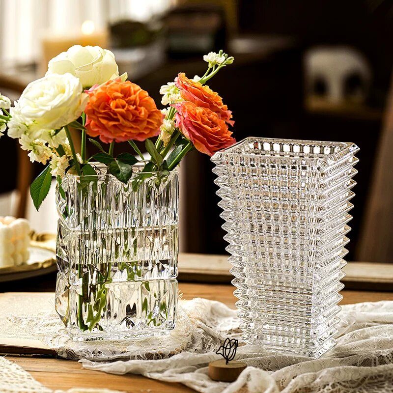 Набор ваз из хрустального стекла Baccarat 199 и Czech 235 прозрачные для водного размножения роз