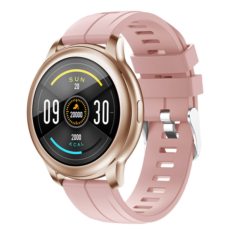 Монитор сердечного ритма, артериального давления, шагов и сна в розовом цвете