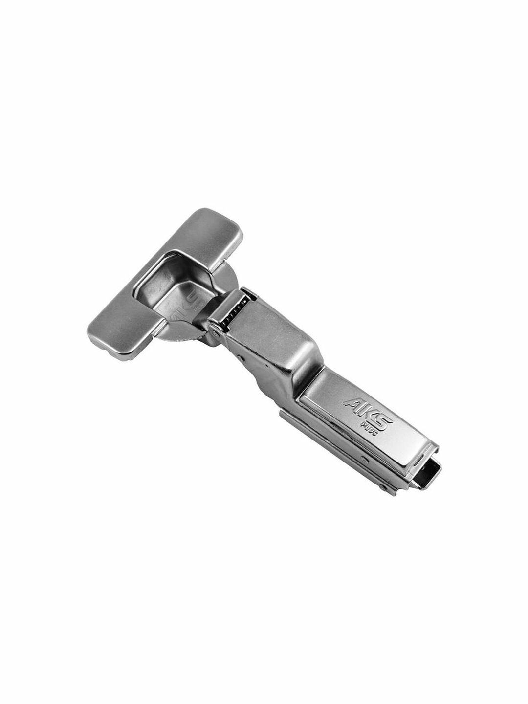 Петля мебельная 3D гидравличесская внутренняя 07, 48мм, узкая планка Н-0, clip-on, накладка, шурупы AKS PLUS