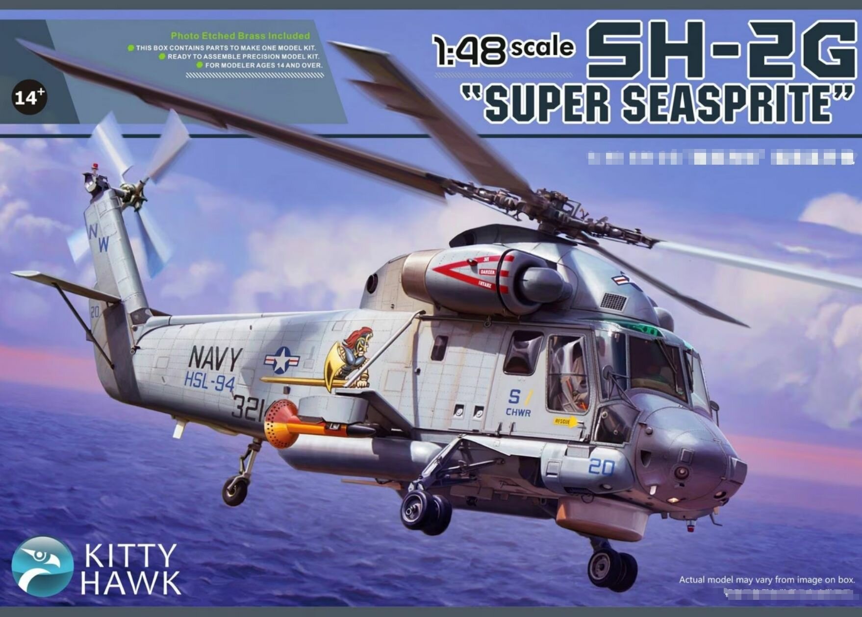 Kitty Hawk 80126, 1/48 SH-2G Super Seasprite сборная модель самолета для сборки и коллекции, масштабная модель для моделистов и витринной экспозиции
