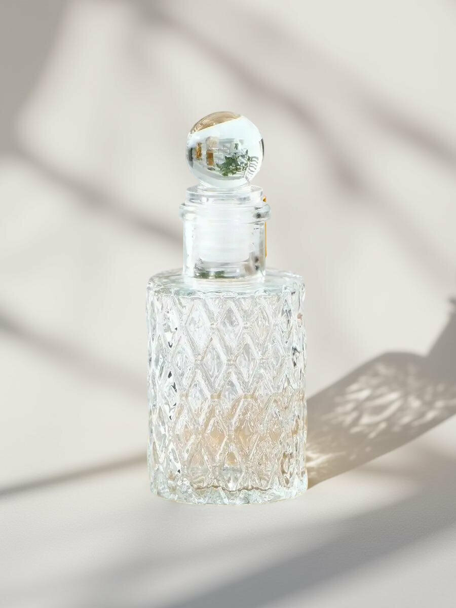 Стеклянная масленка, бутылочка для массажных, эфирных и ароматических масел Холодок, стекло, 12 см, 100 мл