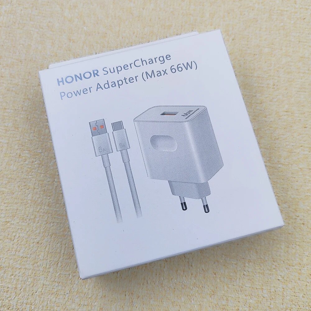 Honor SuperCharge 66W EU Power Adapter с кабелем USB Type C