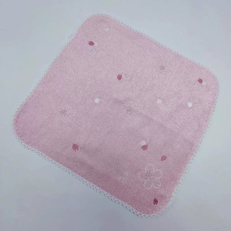 Чистый шелковый полотенце для лица 25x25 см розовый сердечко для младенцев мягкий впитывающий