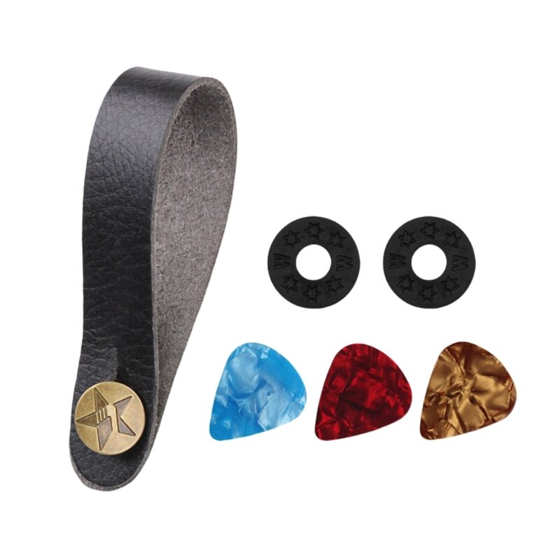 Headstock Adaptor Leather Guitar Strap Holder Button Guitar Accessories