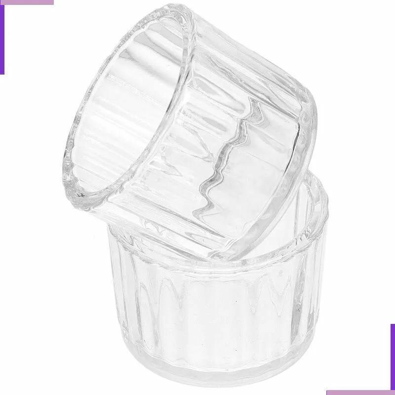 2 шт. стеклянные восковые чашки, подсвечники для чайных свечей, прозрачные подставки, маленькие