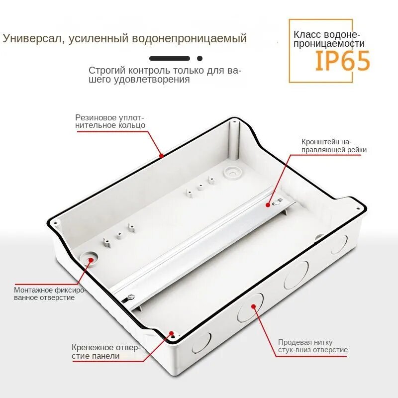 Распределительный щит IEK TEKFOR, 12 модулей, 1 ряд, IP65, 230x300x137 мм, белый — фото 1