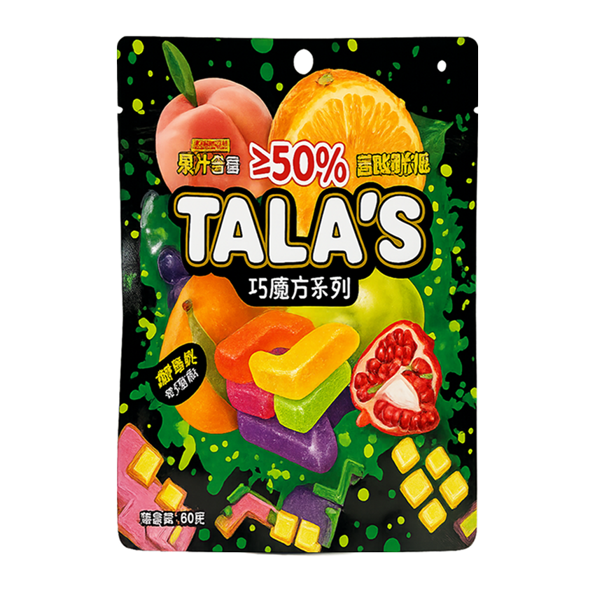 Tala's Magic Cube мармелад с фрукт. соком в кислой посыпке Микс фруктов 60г