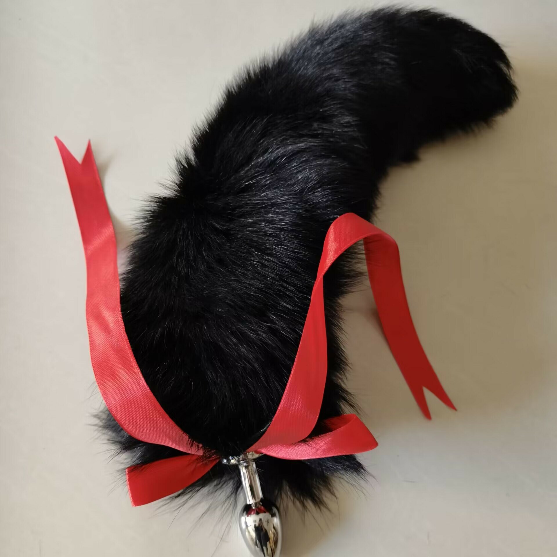 Магнитный хвост из натурального меха лисы, ручной работы, реквизит для косплея, хвост лолиты, аксессуар для костюма горничной, вечеринка, комикс-кон