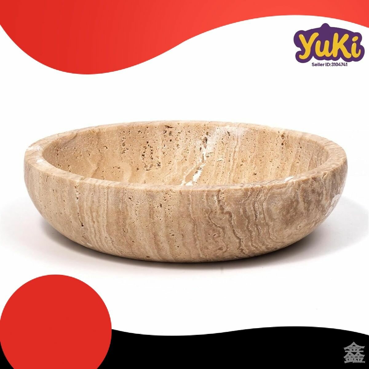 Современный центральный элемент для декора, эксклюзивная чаша из травертина