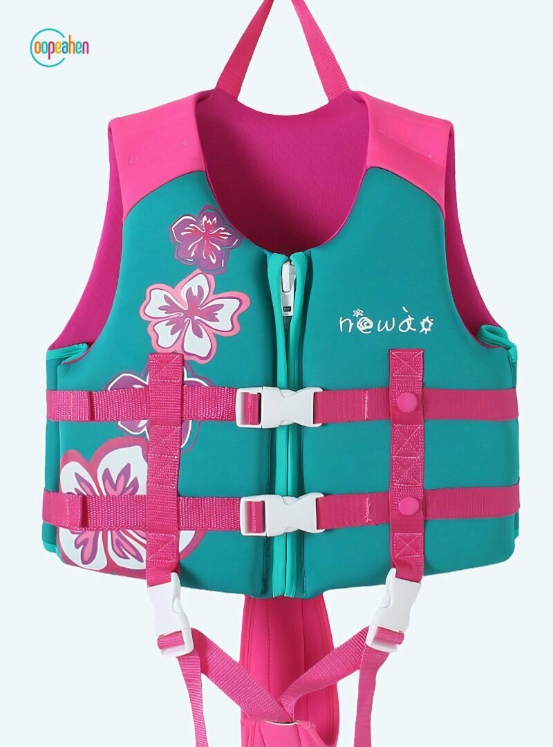Детский плавательный жилет для мальчиков и девочек, жилет для обучения плаванию и водных видов спорта, с регулируемым ремнем безопасности и свистком, для детей 2-13 лет / 10-30 кг