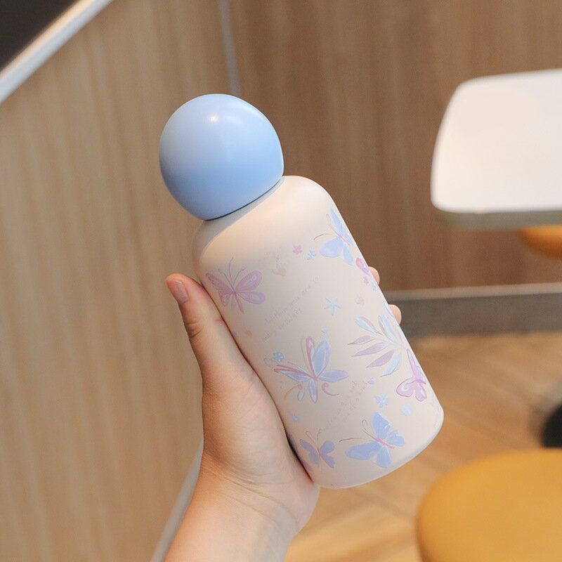 Портативная уличная изолированная кружка из нержавеющей стали, спортивная бутылка для детей, высококачественная дорожная кружка с красным носом, подарочная кружка