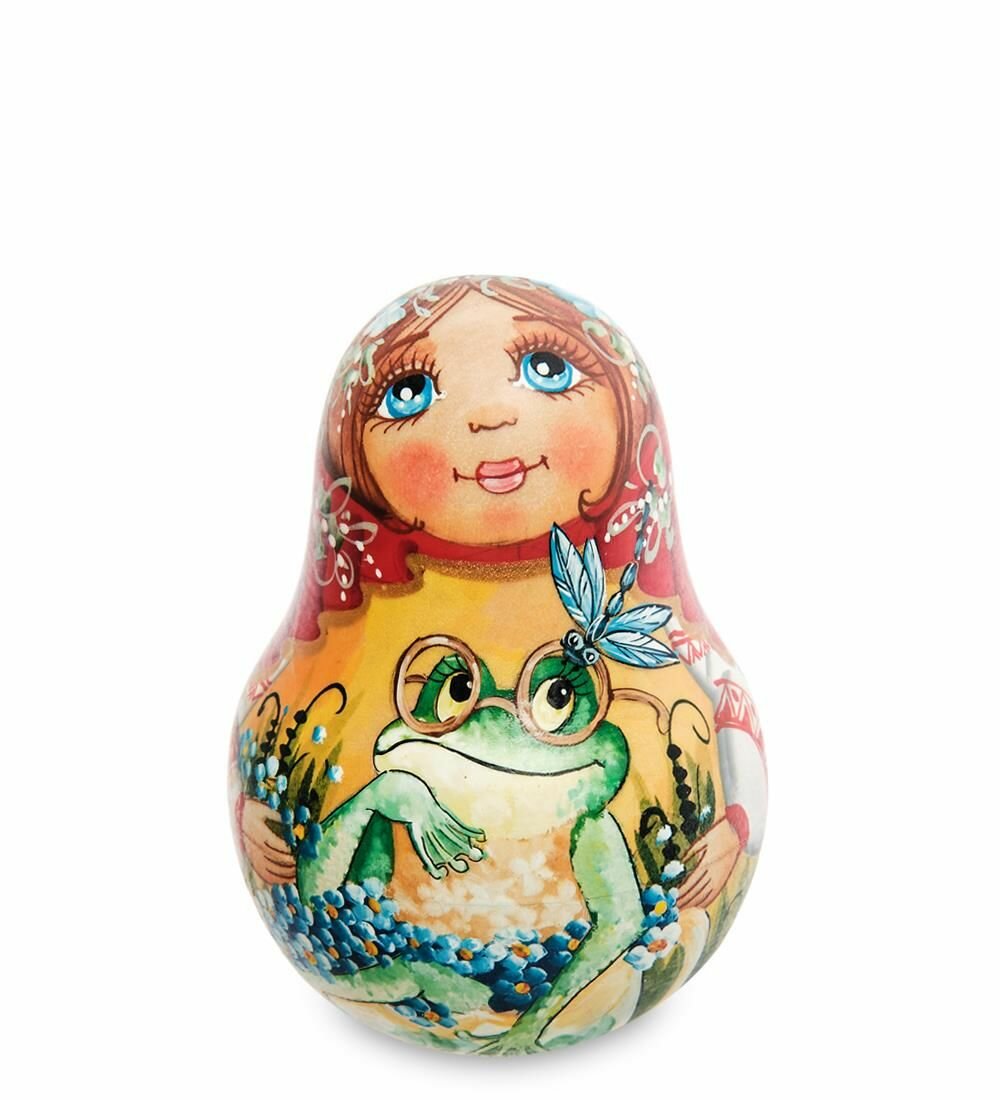 Неваляшка мал. "Мария с лягушкой" A2165779 Народные промыслы, Дерево липа, краски, лак