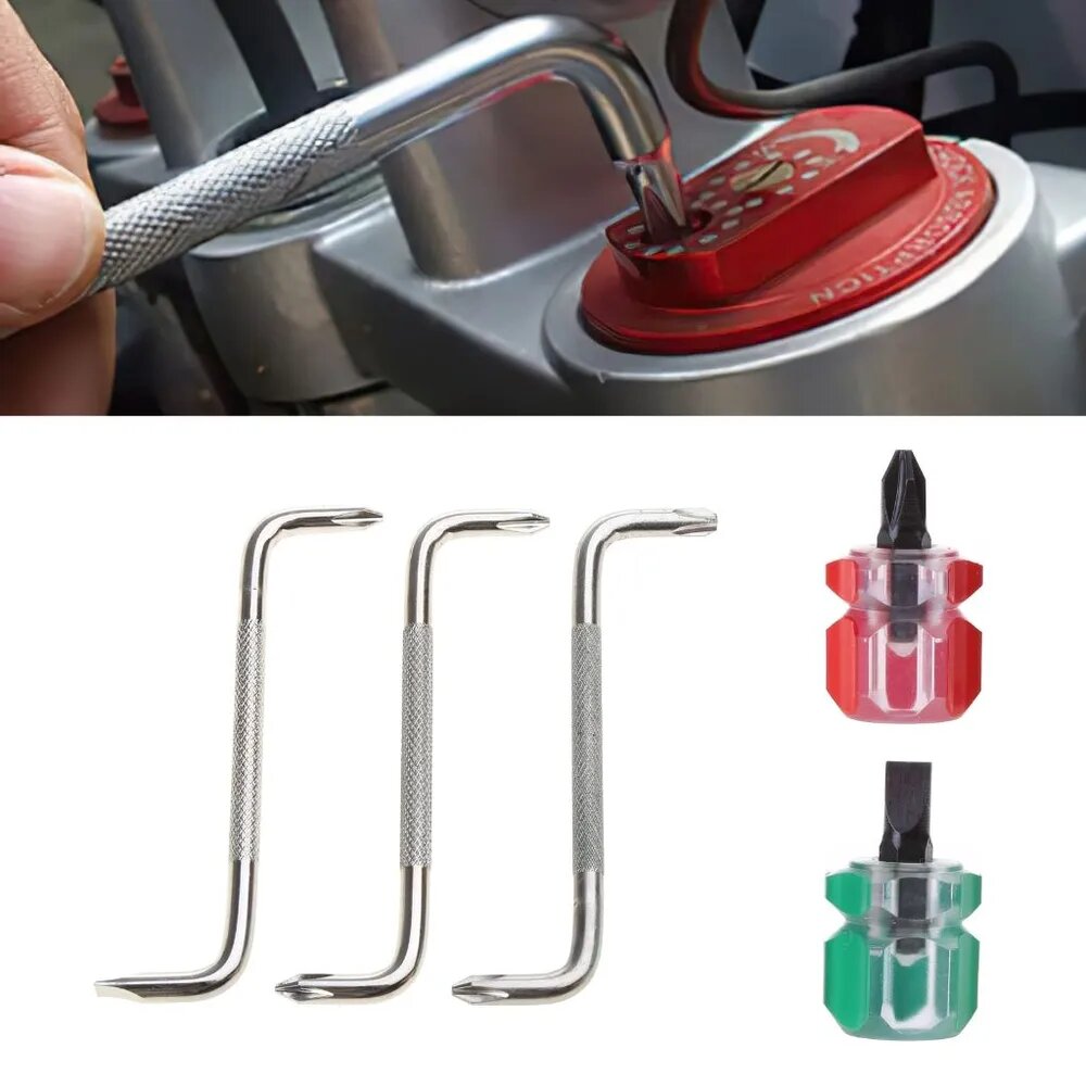 Отвёртка Набор из 5 предметов: крестовые и плоские отвертки с магнитными изгибами, угловые универсальные углом 90 градусов