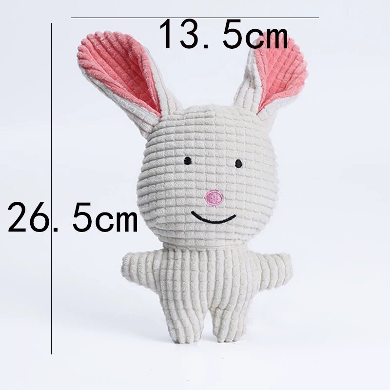Белый кролик игрушка для собак, прочная игрушка для щенков, мягкая плюшевая