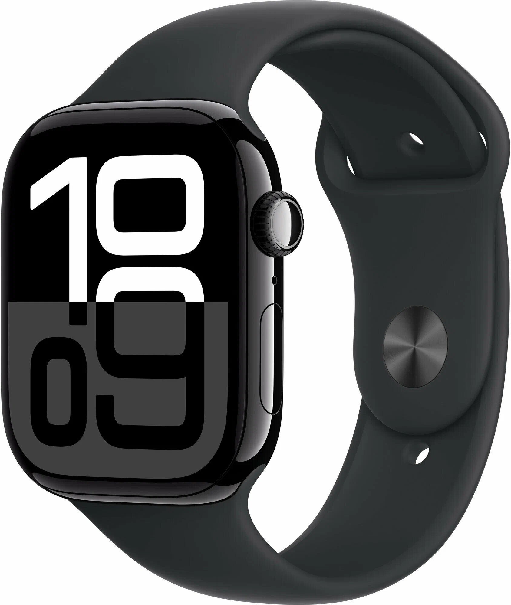 Умные часы Apple Watch Series 10 46mm GPS Jet Black with Black Sport Band (не установлен RuStore)