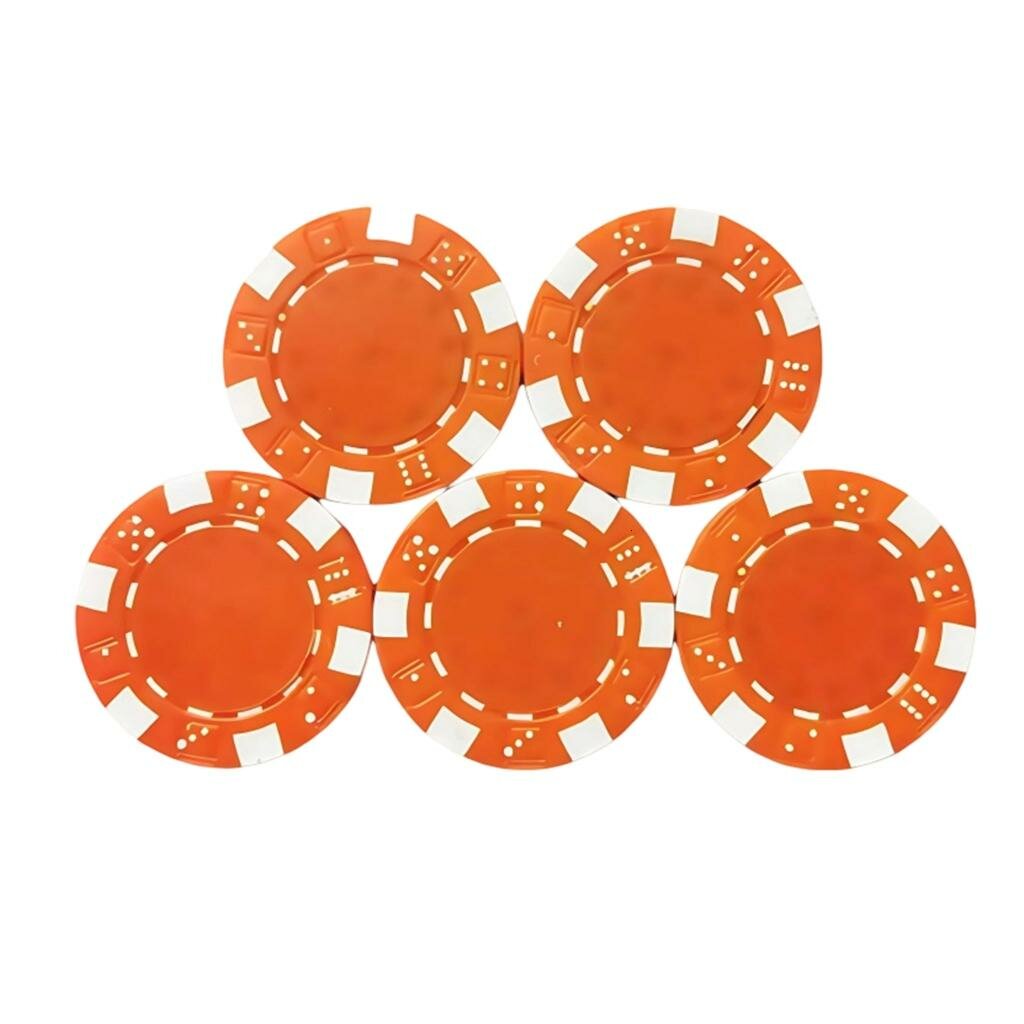 Пластиковые фишки для покера, 25 шт, 11,5 г, Оранжевый