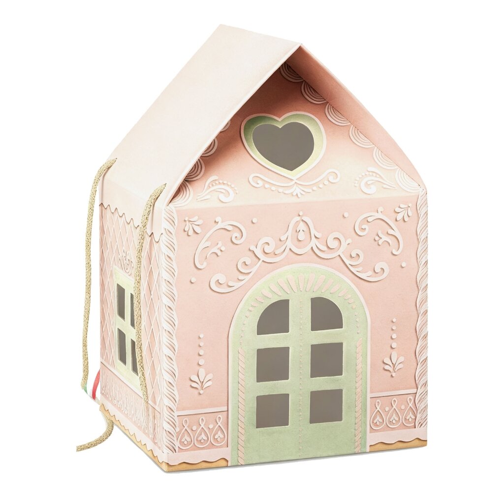 Бумажная Подарочная Коробка Рождественского Коттеджа для Украшения Элегантных Домов Отдыха в Подарок