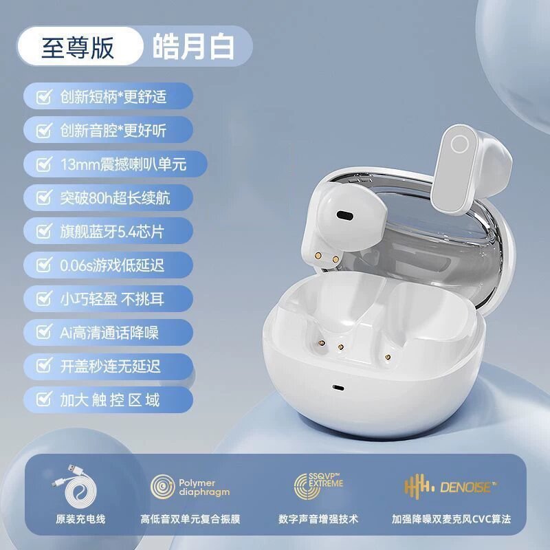 Новые Bluetooth-наушники с короткой ручкой, спортивные полувнутриканальные наушники, высококачественное прослушивание