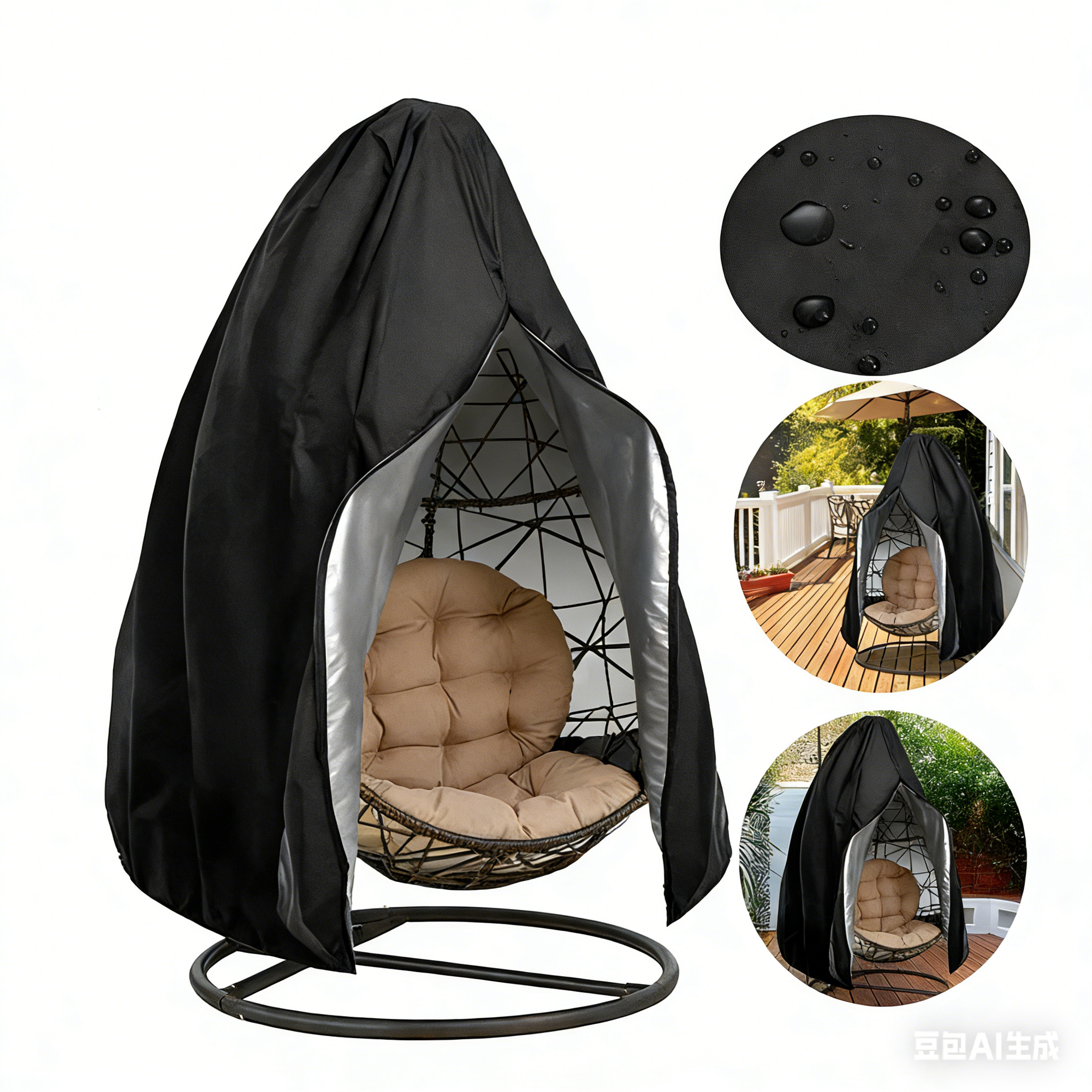 Чехол для подвесного кресла уличный, пылеводозащитный, 115x190 см