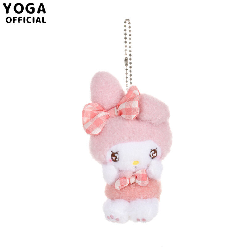 Официальный плюшевый брелок Sanrio Hello Kitty, My Melody, Kuromi, Cinnamoroll, Pochacco, милый мультяшный подвес
