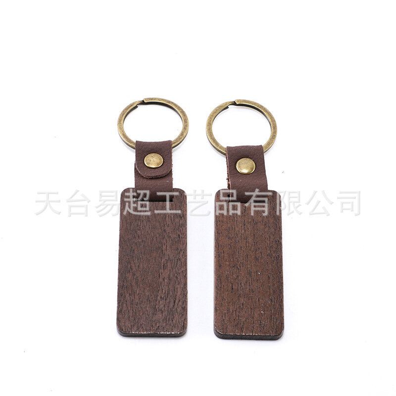 Заводская распродажа, кросс-бордер, популярный на Amazon брелок из орехового дерева, лазерная гравировка, буковый кулон, DIY деревянные срезы