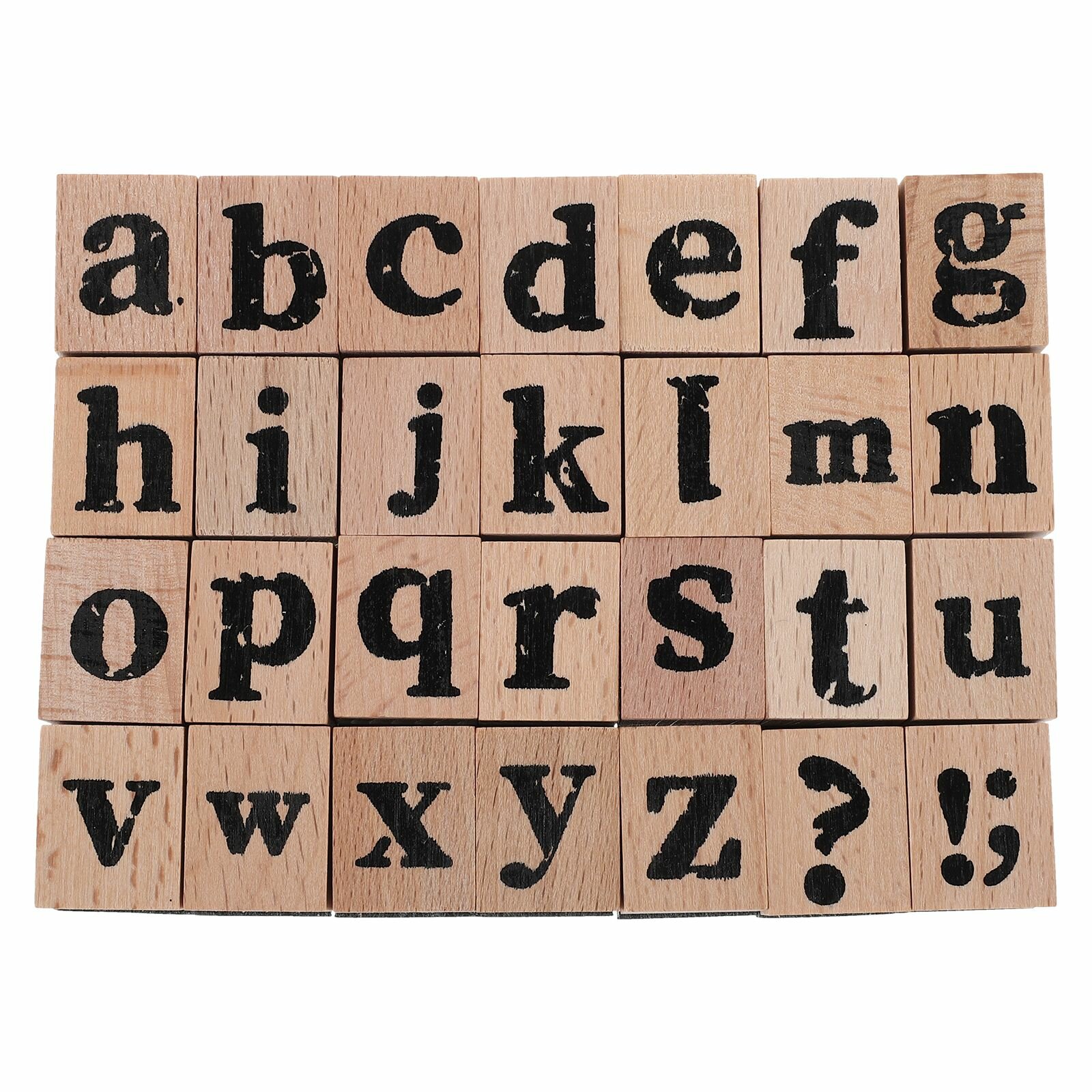 Винтажный набор резиновых штампов с деревянной ручкой, буквы английского алфавита для творчества и декора