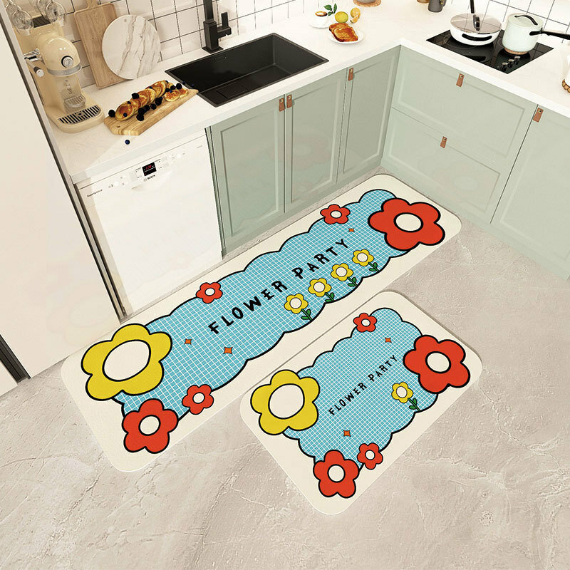 Синий силикатный гель непромокаемый коврик для ванной, 50x80 см, быстросохнущий для двери в туалет, впитывающий и